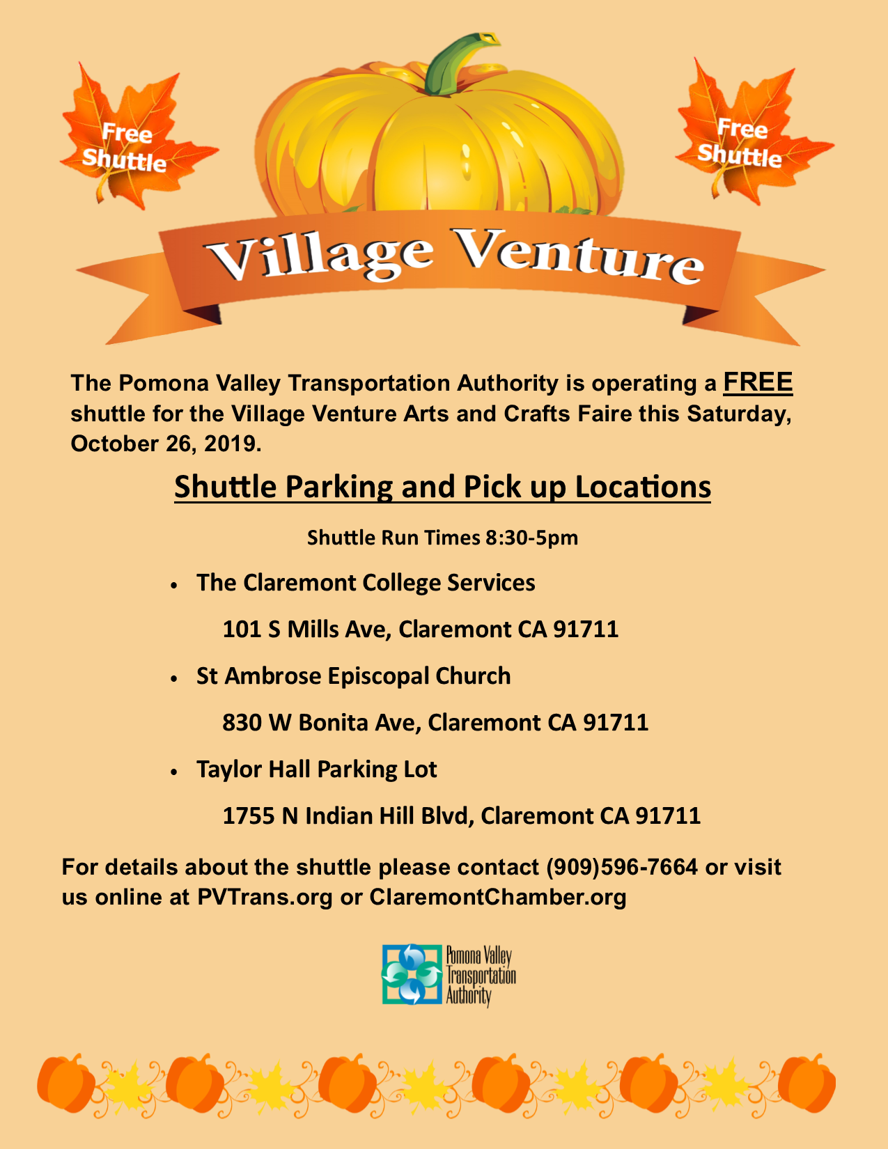 Free Village Venture Shuttle – Pomona Valley Transportation Authority